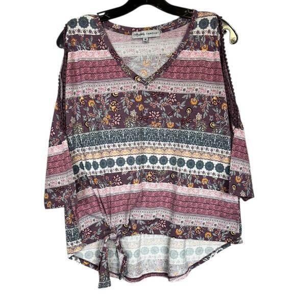 Absolutely Famous | Tops | Absolutely Famous 34 Sleeve Top Womens Size ...